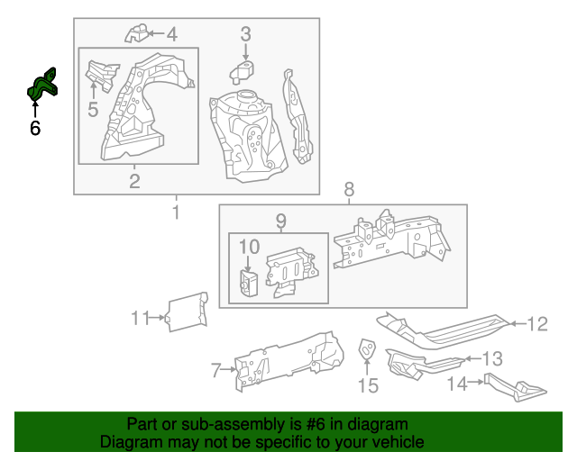 2018-2019 Toyota Prius C Fender Extension Panel Bracket 53713-52110 ...