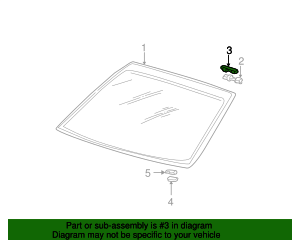 91568-S3M-A01 - Back Glass Fastener 2001-2011 Honda | Honda Parts Online
