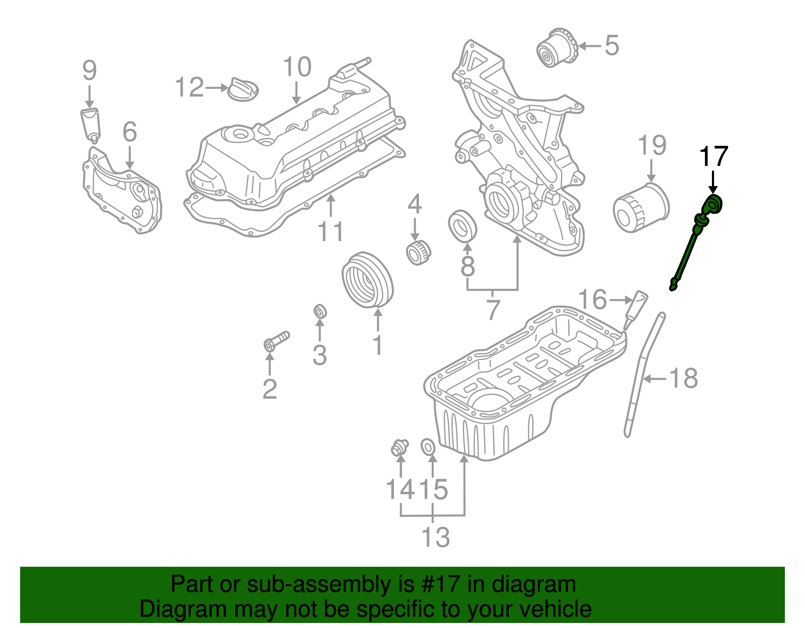 11140-8U300 - Dipstick - 2004-2006 Nissan Sentra | Nissan OEM Parts Direct