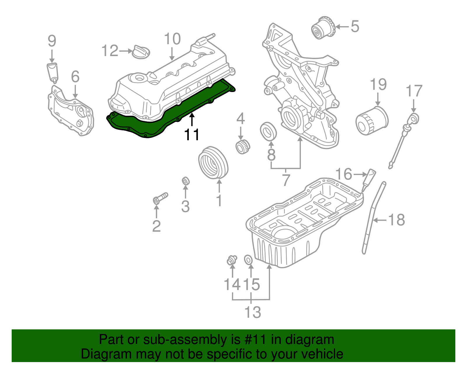 2003-2006 Nissan Sentra Valve Cover Gasket 13270-8U300 | Ziegler Nissan ...