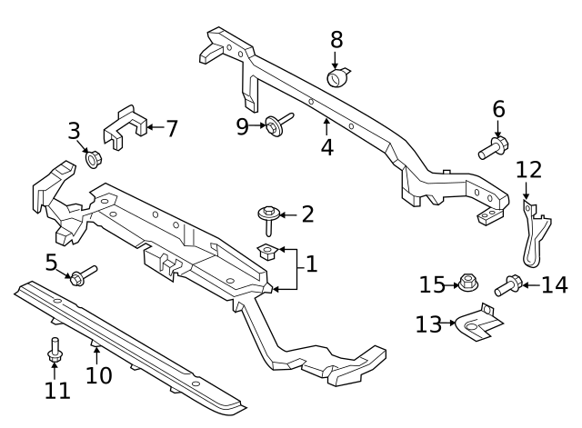 2015-2023 FORD Mount Panel ft4z8a284a | Tom's Ford Truck Parts