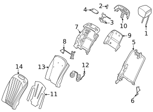 223-920-47-01 - Seat Back Cushion 2021-2024 Mercedes-Benz ...