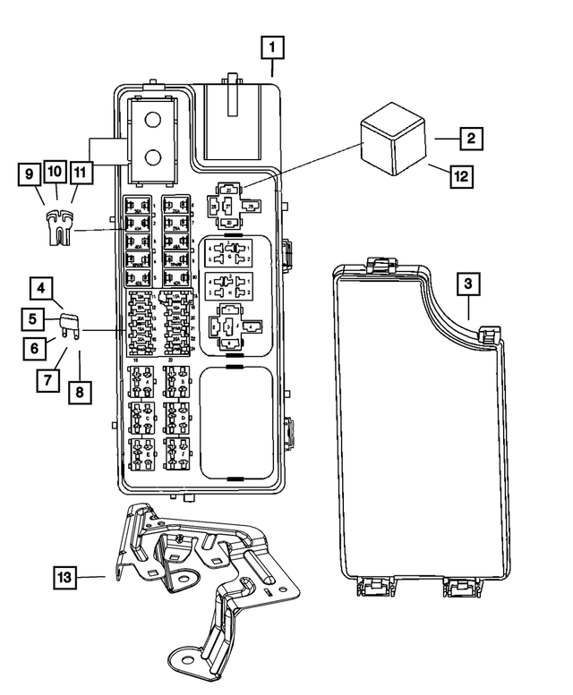 2006-2011 Mopar Totally Integrated Power Module Cover 68002786AA ...