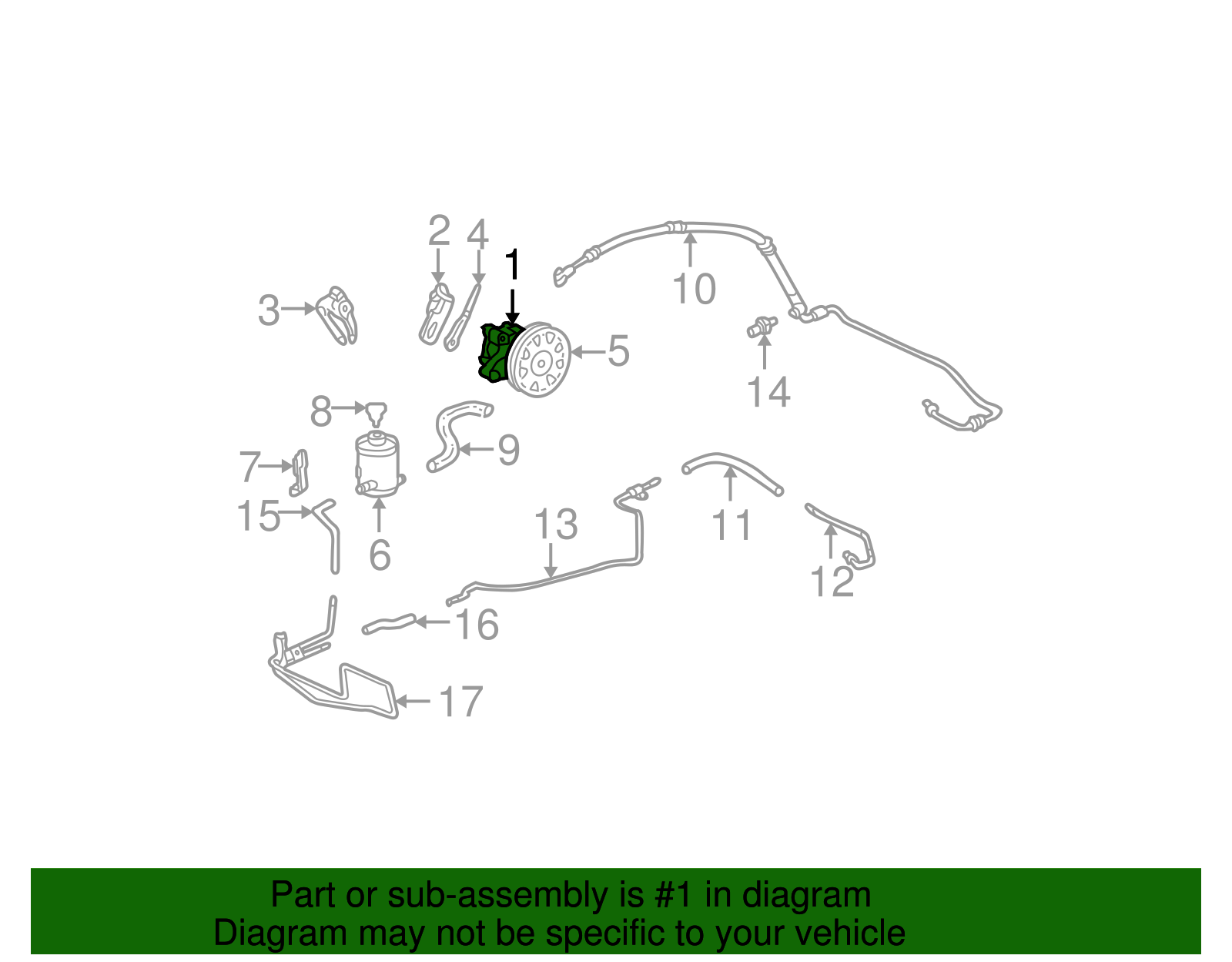 56110-RCA-A02 - Power Steering Pump 2003-2007 Honda Accord | Honda ...