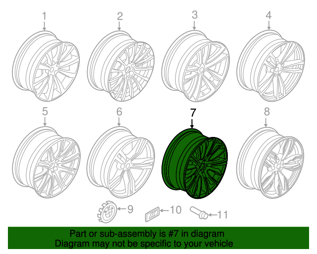 36-11-6-863-110 - Wheel Alloy - 2017-2021 BMW | Buy BMW Parts Now
