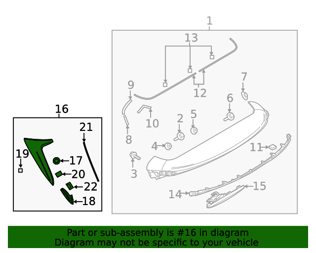 2016-2023 Mazda CX-9 Lower Extension TK48-51-9B0F | RealMazdaParts.com