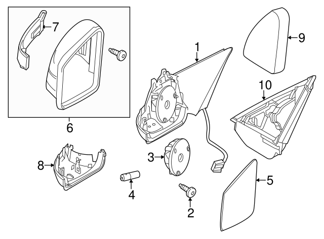 221-820-55-42 - Door Mirror Drive Motor 2010-2014 Mercedes-Benz ...