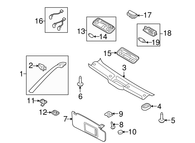 N-105-950-02 - Sun-Visor Screw 2002-2015 Audi | Audi OEM Parts