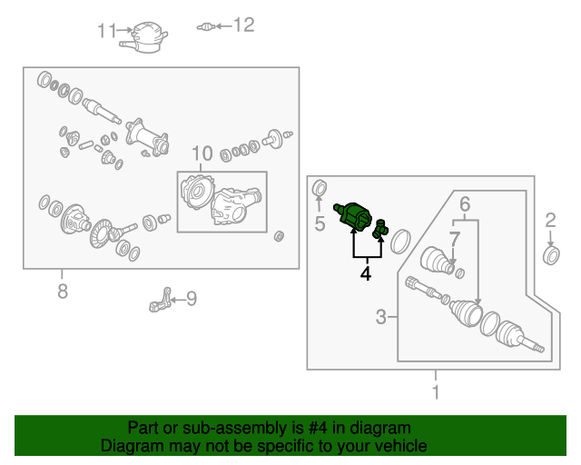 43403-35030 - Inner Joint Assembly - 1996-2002 Toyota 4Runner | Toyota ...