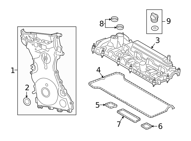 2019-2020 Ford Transit Connect Valve Cover Gasket JX6Z-6584-F ...