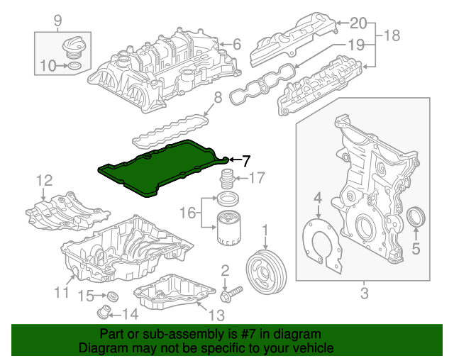 2016-2024 GM Engine Valve Cover Gasket 12636177 GM | GMPartsDirect.com