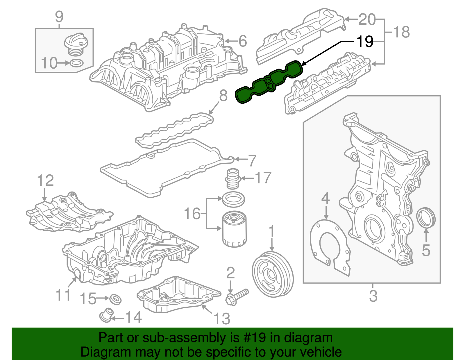 2016-2025 GM Intake Manifold Gasket 12637018 GM | GMPartsDirect.com