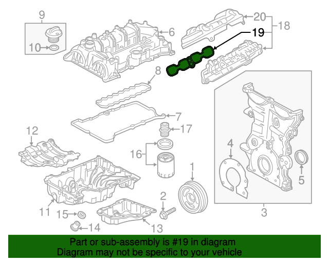 2016-2024 GM Intake Manifold Gasket 12637018 GM | GMPartsDirect.com