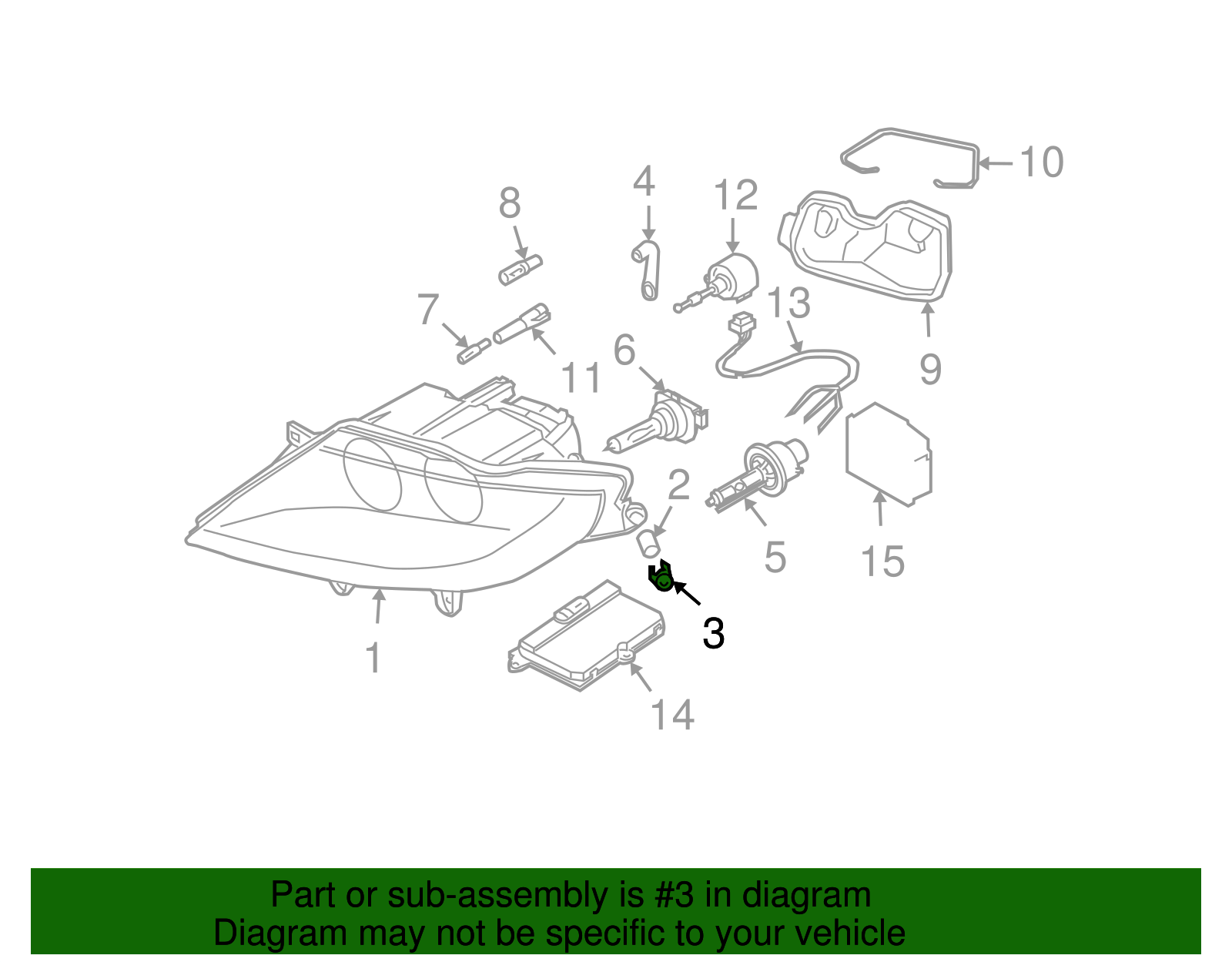 Genuine BMW 63-12-7-054-471 | Headlamp Holder | FREE Shipping on Most ...