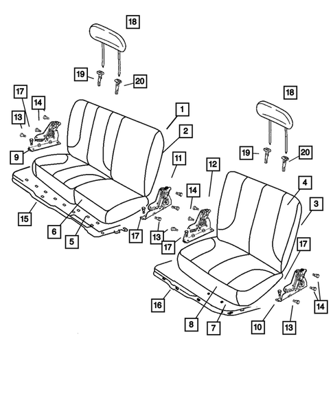 Rear Seats for 2006 Dodge Ram 2500 | Wholesale MOPAR