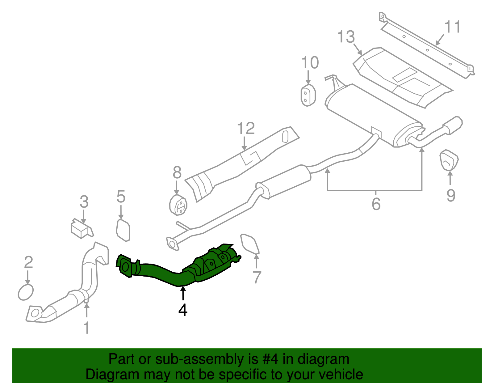 2019-2020 Nissan Rogue Intermediate Pipe 20018-7FL0A | Nissan Parts Plus