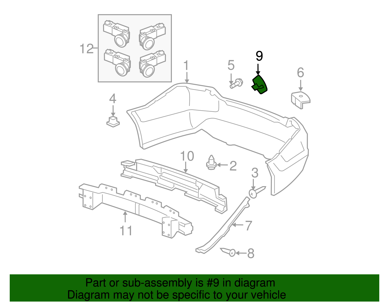 71503-S5A-000 - Bumper Cover Cap 2001-2012 Honda | Honda Parts Online