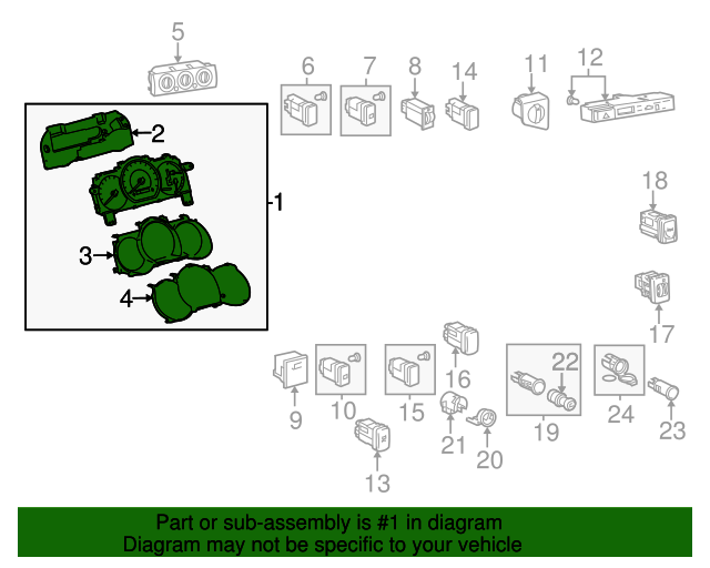 Toyota Cluster Assembly Part# 8380004a10 | Toyota of Colorado Springs