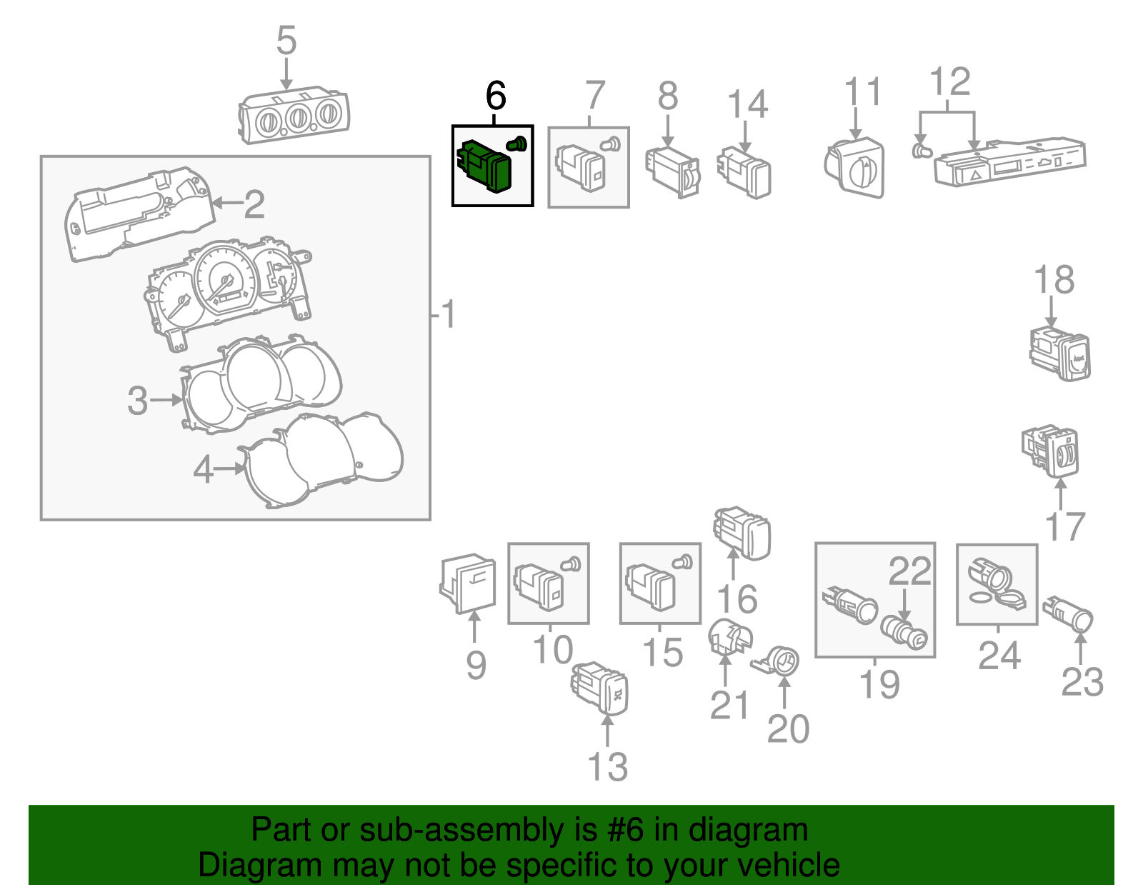 84160-04020 - Fog Lamp Switch 2011-2015 Toyota Tacoma | Brantford ...