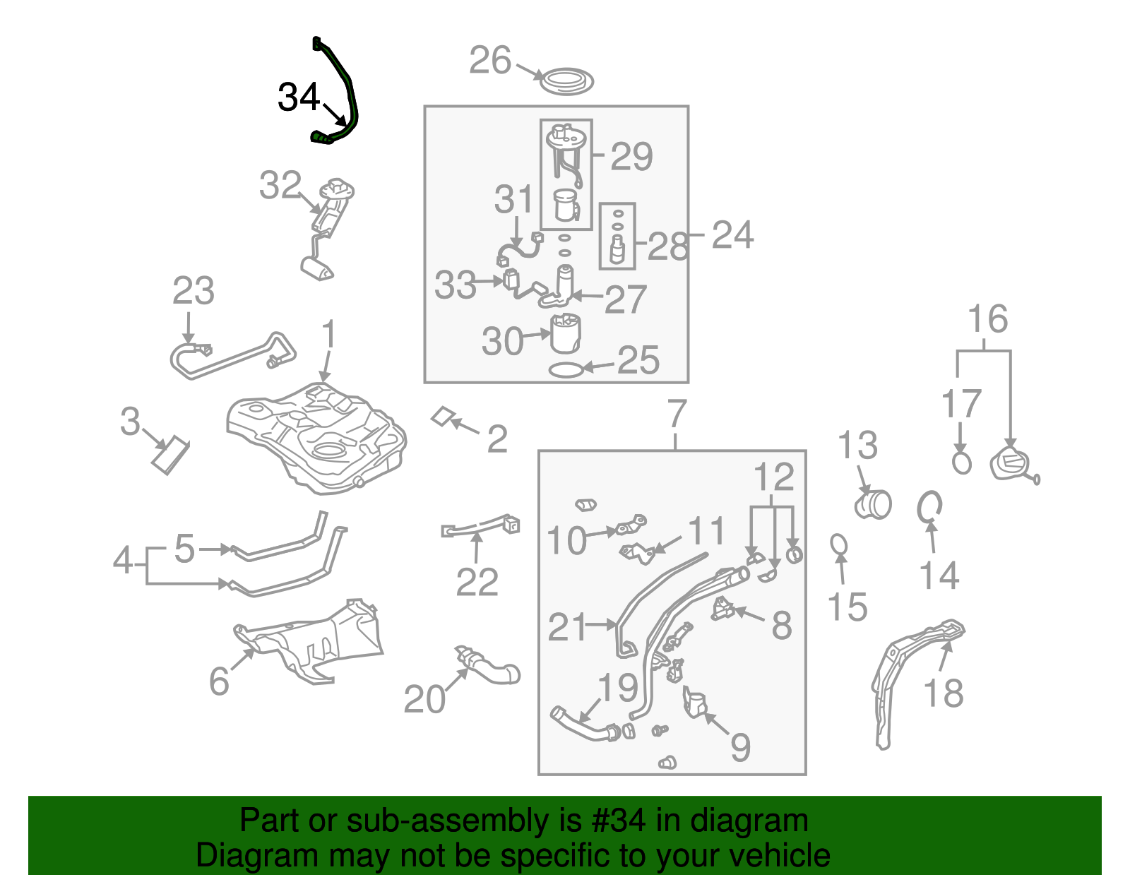 Genuine Toyota Pressure Line part# 77209-02120 for 2009-2013 Toyota ...