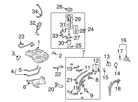 Fuel System Components for 2009 Toyota Matrix | Toyota Parts Center