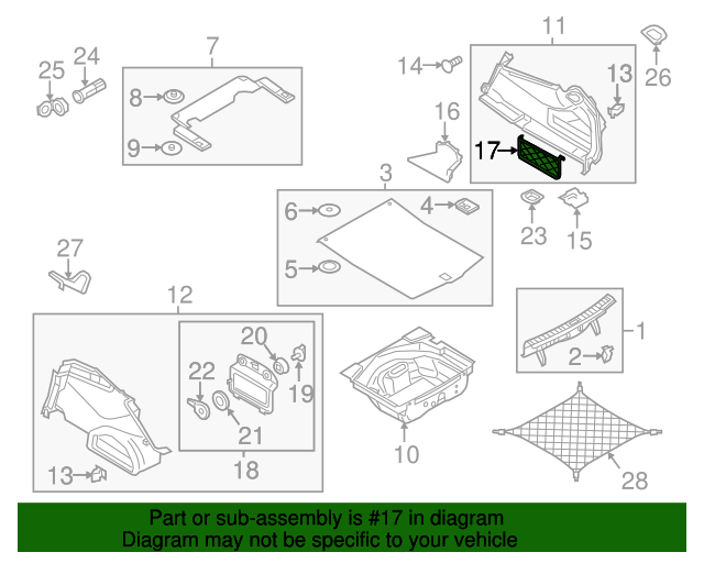 4G5-861-710-4PK - Cargo Net 2012-2018 Audi | AutoNationParts.com