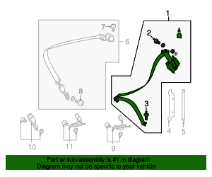 2007-2013 Mercedes-Benz Seat Belt Lap and Shoulder Belt 221-860-27-85 ...