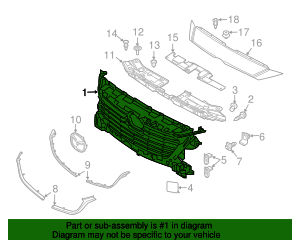 2017-2018 Mazda 3 Grille bane50712d | TascaParts.com