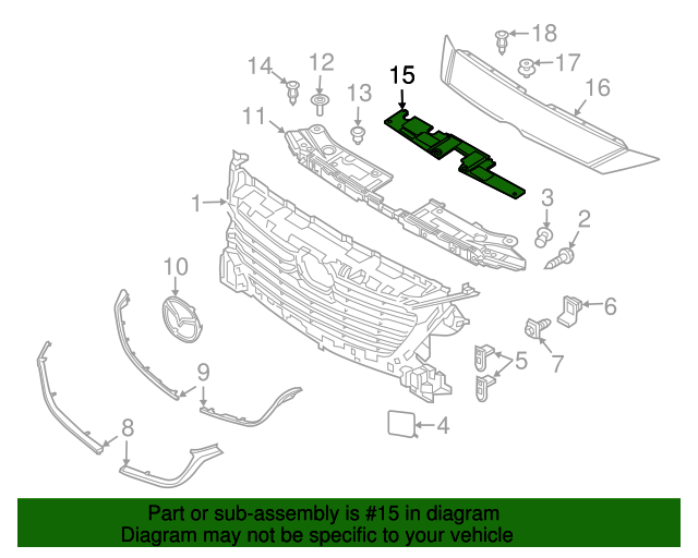 2017-2018 Mazda 3 Closing Plate BHN1-50-1A1C | RealMazdaParts.com