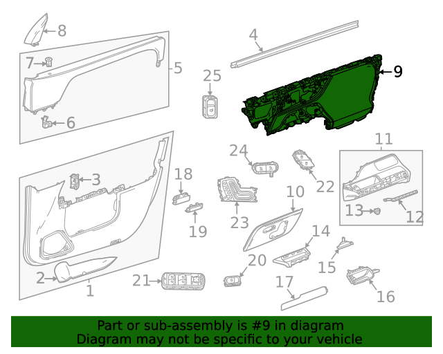247-720-68-06-7E80 - Armrest Assembly 2021-2023 Mercedes-Benz ...