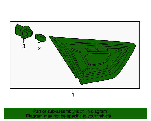 2014-2020 Chevrolet Impala Passenger Side Tail Lamp 84043112 GM ...