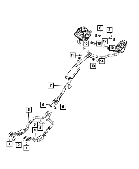 Exhaust System for 2018 Dodge Charger | Mopar Online Parts