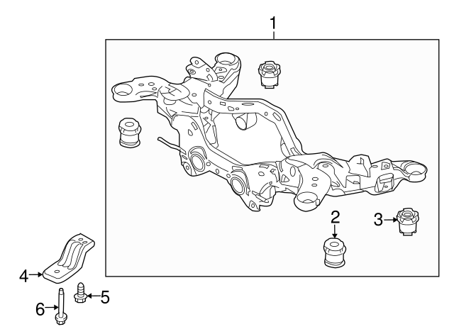 W715633-S439 - Suspension Cross-Member Mount Bolt 2010-2019 Ford ...