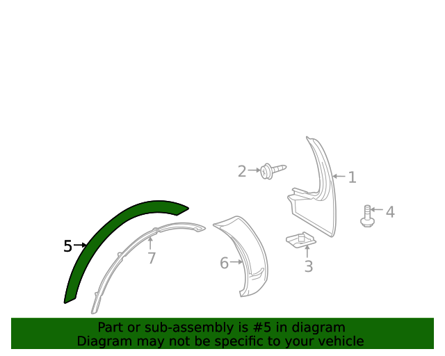 Genuine OEM Wheel Flare | 164-884-54-22-9999 | Fits Select 2008-2012 ...