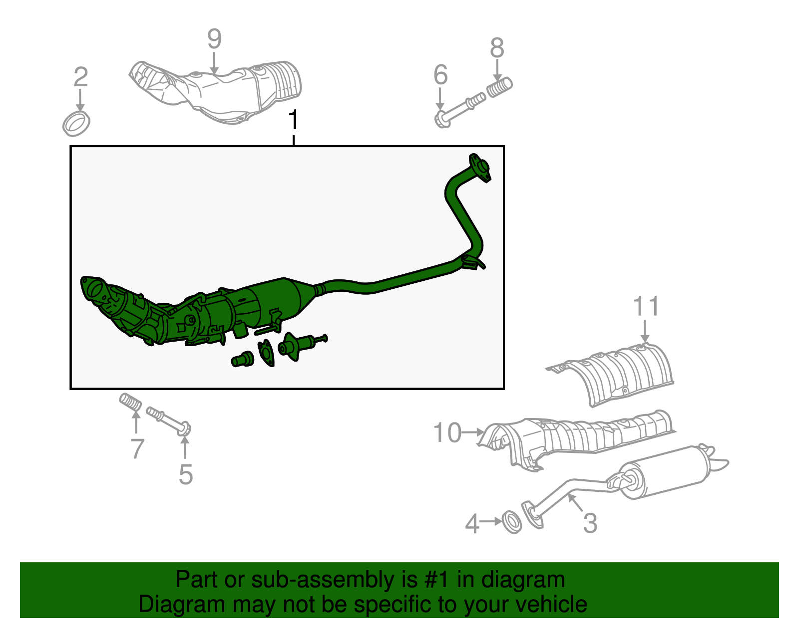17410-37300 - Exhaust Pipe 2010-2015 Toyota Prius | Longo Toyota Parts