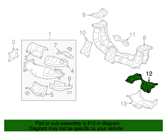 2017-2018 Subaru Forester Heat Shield 44651AF900 | Subaru Parts Store