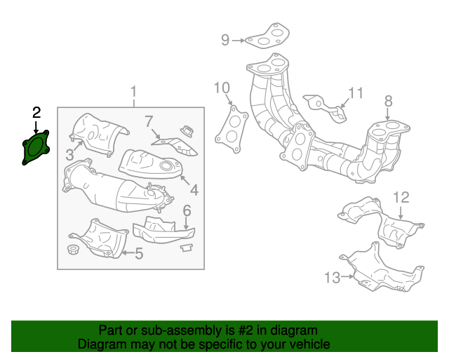 2014-2018 Subaru Exhaust Manifold Gasket 44616AA220 | Subaru Parts Store