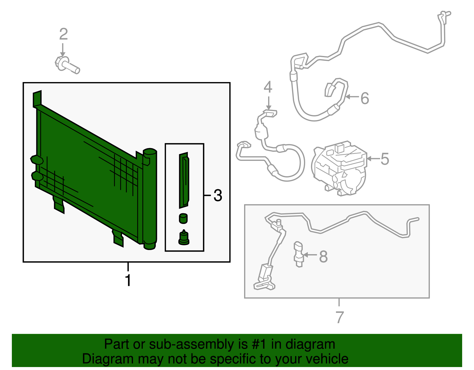 2007-2011 Toyota Camry Condenser Assembly 88460-33120 | Toyota Parts Center