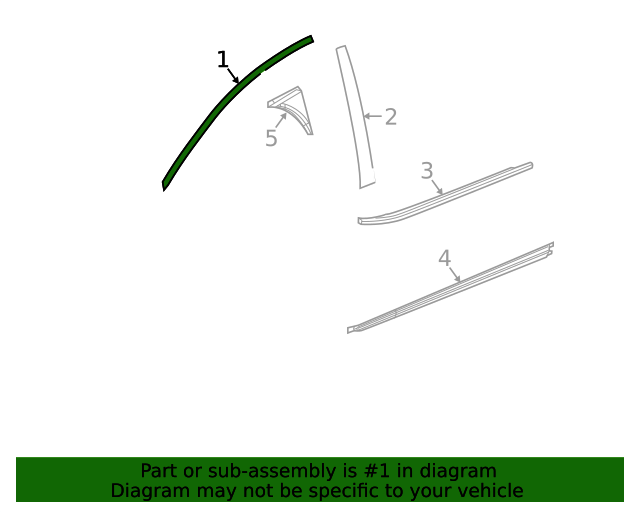 2017-2020 Chrysler Reveal Molding 68497885AA | TascaParts.com