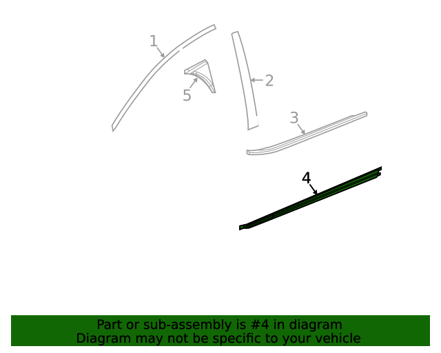 2017-2020 Chrysler Lower Molding - Driver's Side (LH) 68228675AB ...