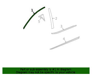 68497891AB - Day Light Opening Molding Left | Mopar Parts Canada