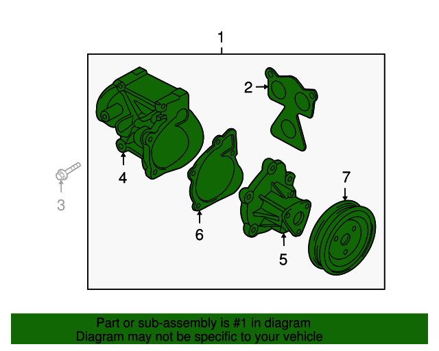 Genuine Engine Water Pump for 2009-2012 Hyundai | Part# 25100-2G200 ...