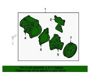 Genuine Engine Water Pump for 2009-2012 Hyundai | Part# 25100-2G200 ...