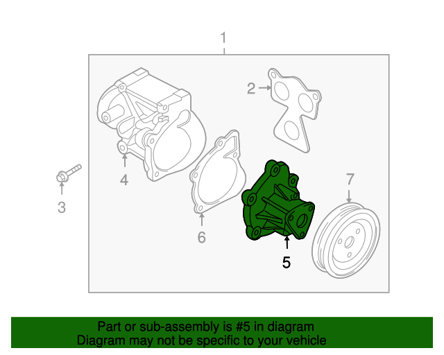 Genuine Engine Water Pump for 2009-2012 Hyundai | Part# 25100-2G200 ...