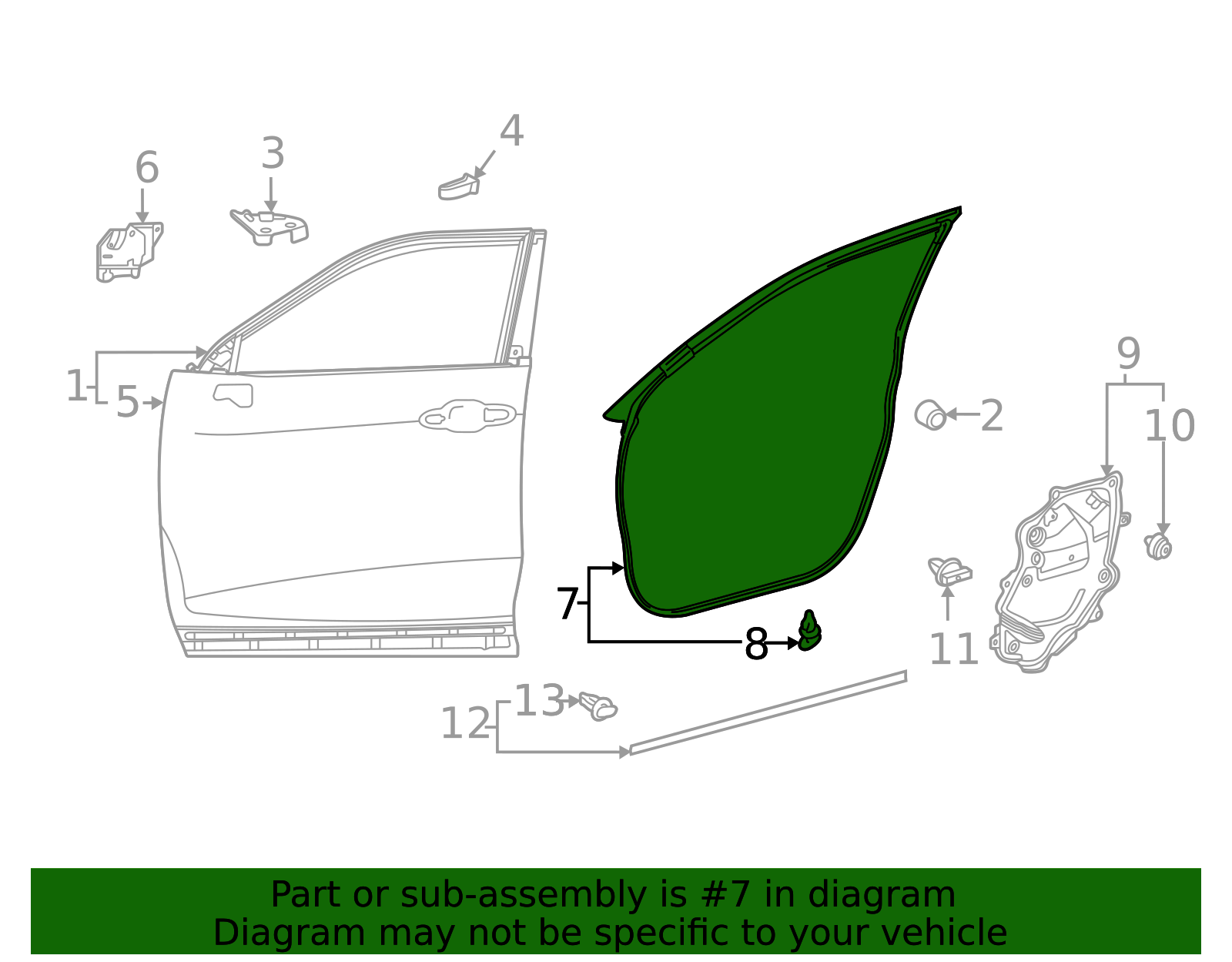 2020-2024 Toyota Highlander Door Weather-Strip 67862-0E090 | Toyota ...