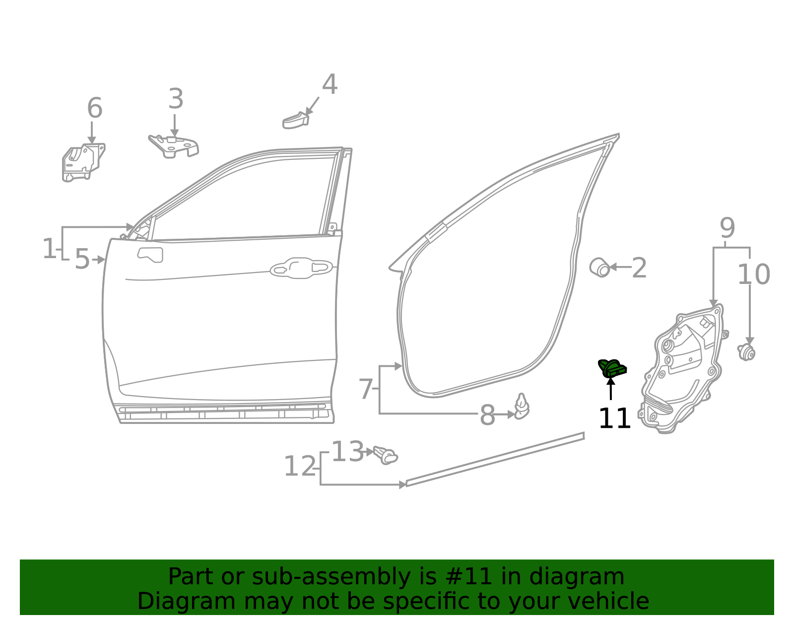 2018-2025 Toyota Access Cover Fastener 67869-0E010 | Toyota Parts Center
