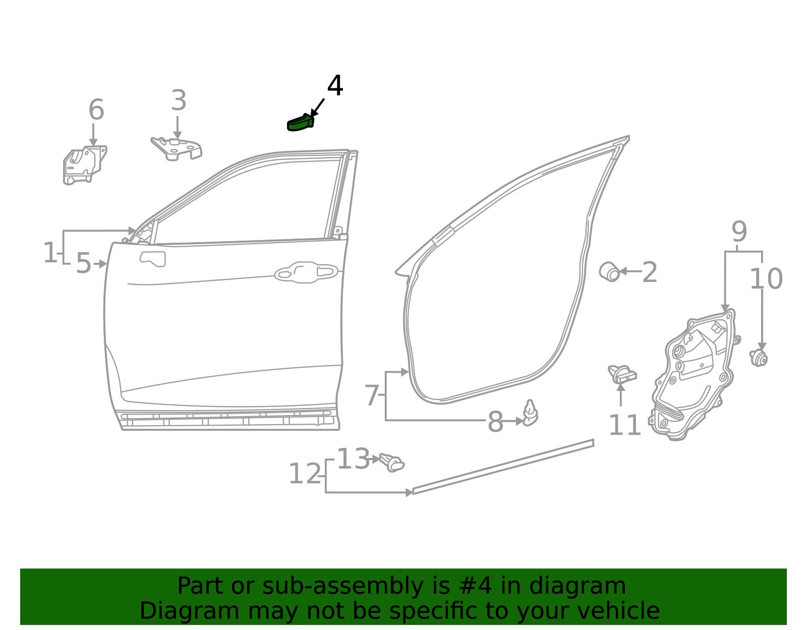 67837-0E110 - Door Shell Seal 2020-2024 Toyota Highlander | AutoNation ...