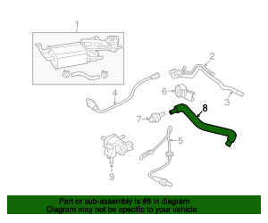 2009-2013 Toyota Matrix OEM Genuine Toyota PCV Vent Hose 12262-0H010 ...