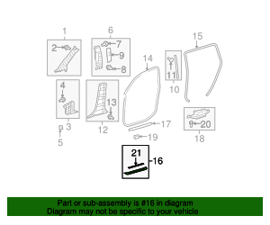 67912-48070-B0 - Scuff Plate - 2008-2013 Toyota Highlander | Nucar ...