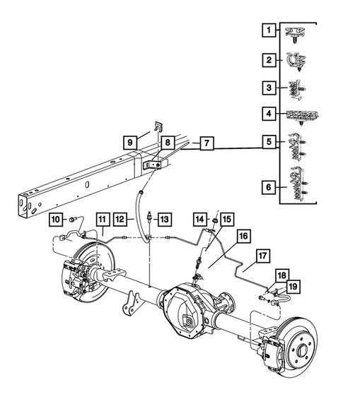 Hydraulic Control Unit, Brake Tubes and Hoses for 2008 Dodge Ram 1500 ...